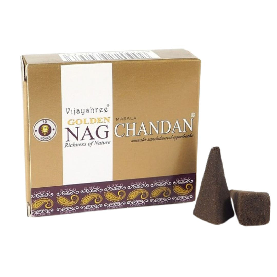 Vijayshree Golden Nag Chandan Masala Sandalwood Incense Cones ...
